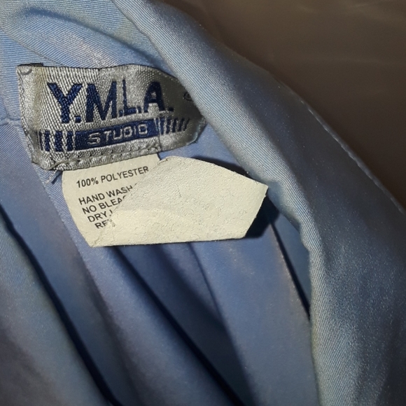 YMLA | Shirts | Vintage Ymla Blue Designs Button Short Sleeve | Poshmark